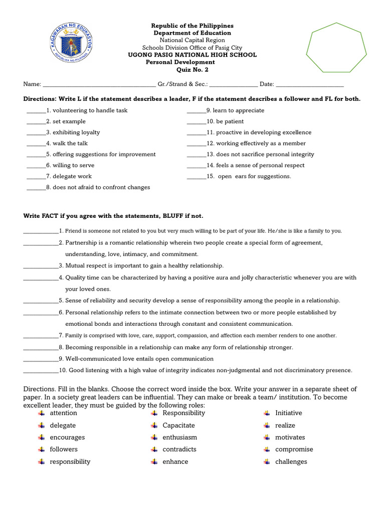 PERDEV-Q2-QUIZ-2-MODULE-4 | PDF | Intimate Relationships | Psychology