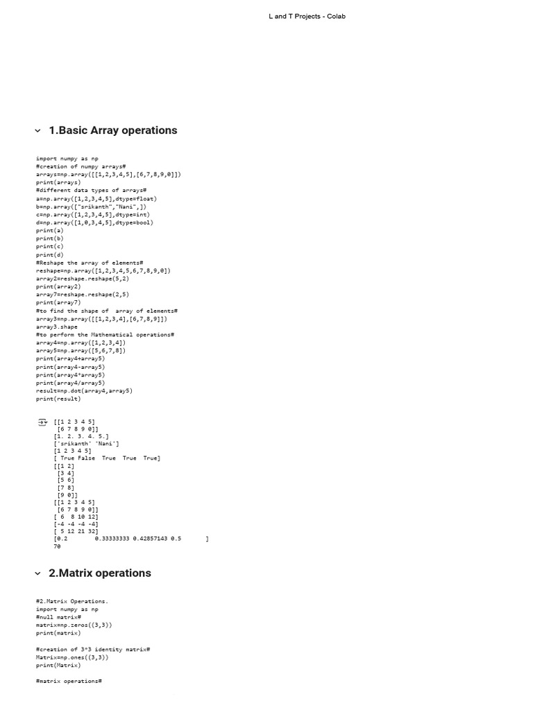 L - AND - T - Project - Naveen 24cs002895 | PDF | Matrix (Mathematics ...