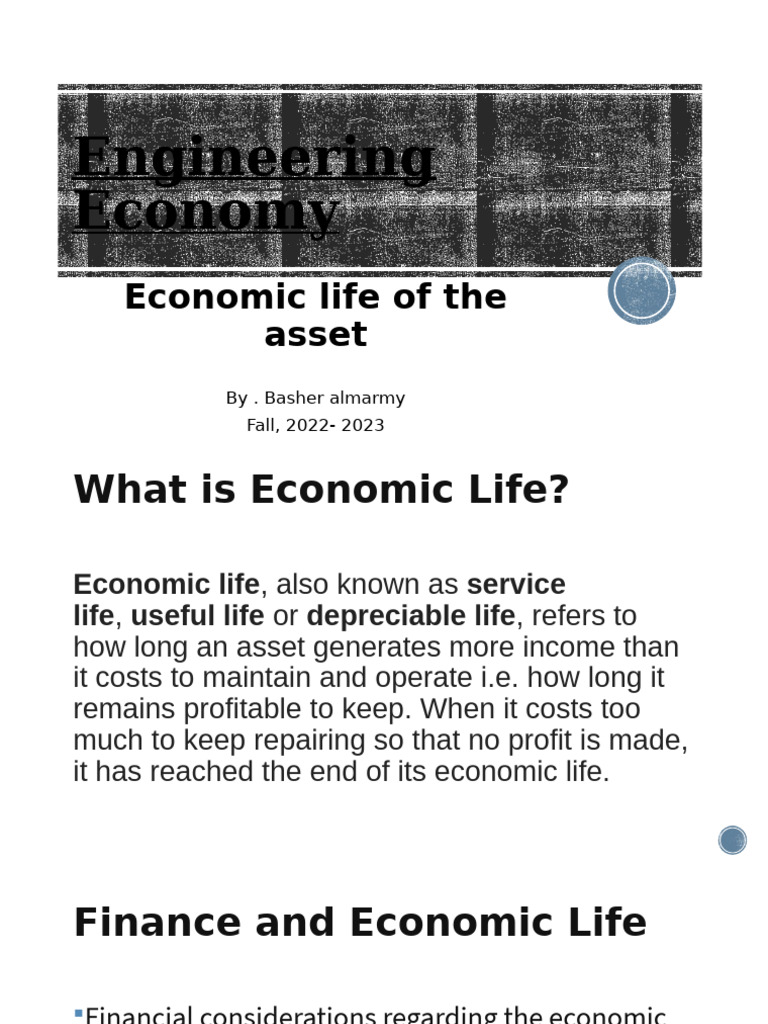 Understanding Economic Life of Assets | PDF | Depreciation | Expense