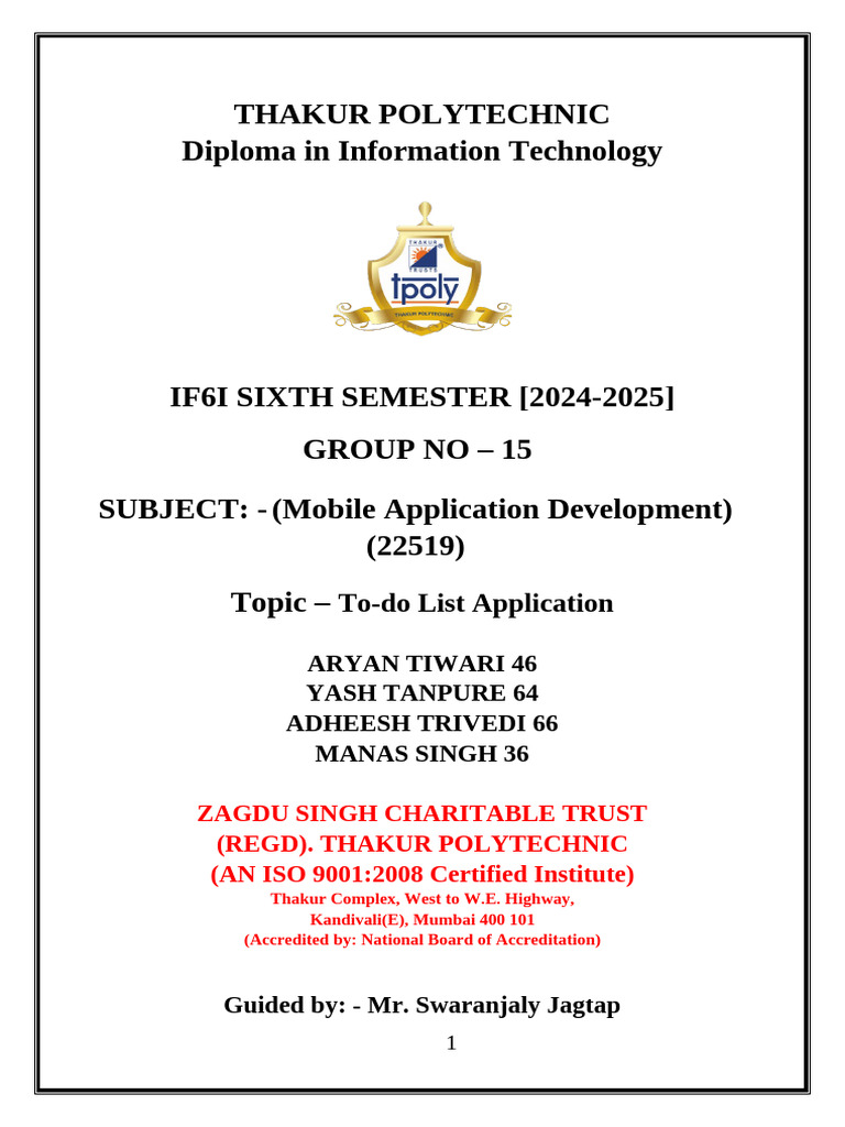 Mad Micro-Project | PDF | Android (Operating System) | Accountability