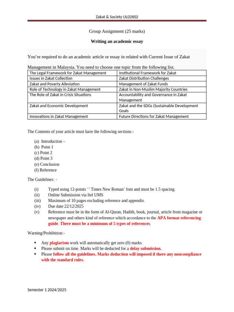 Group Assignments 1.0 (2024) | PDF