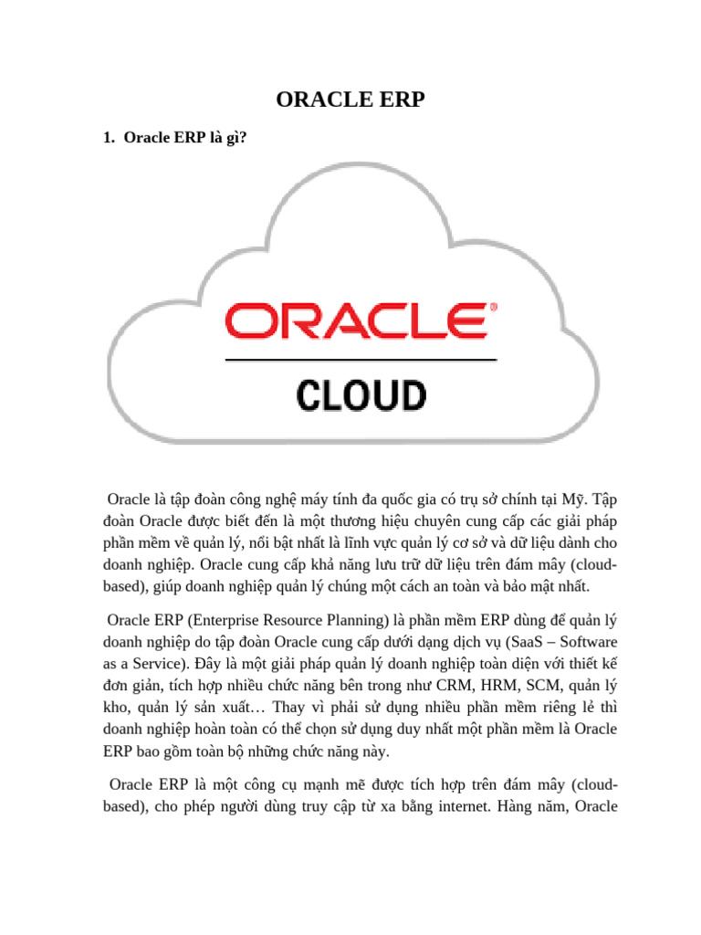Oracle Erp | PDF
