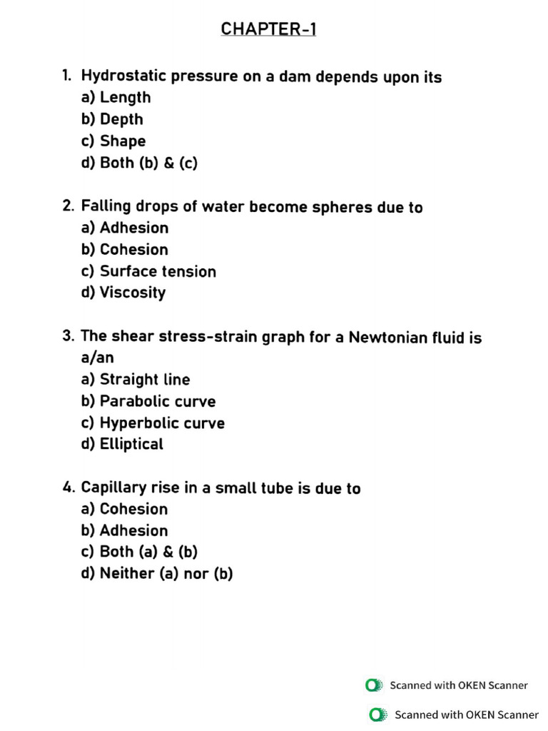 fluid mechanics pyq | PDF