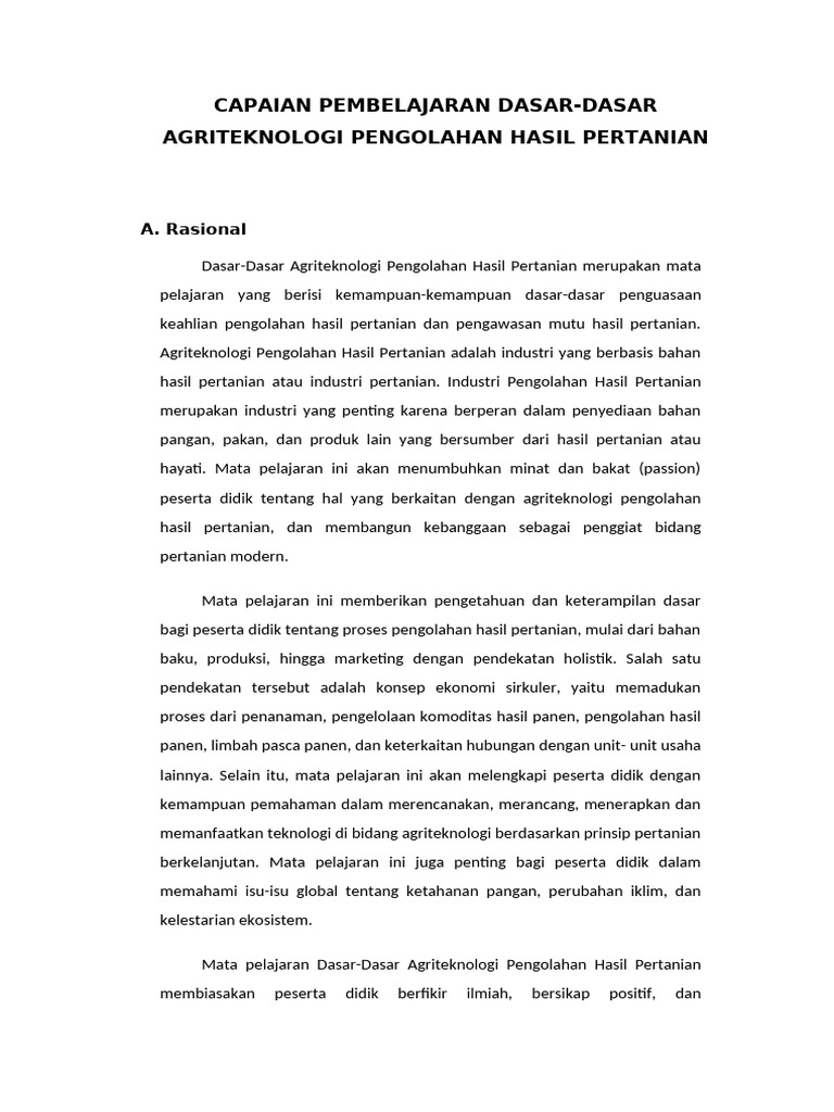 Capaian Pembelajaran Dasar Aphp | PDF
