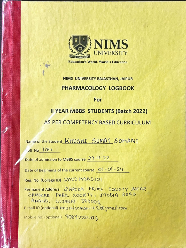 Khushi Pharma Logbook | PDF