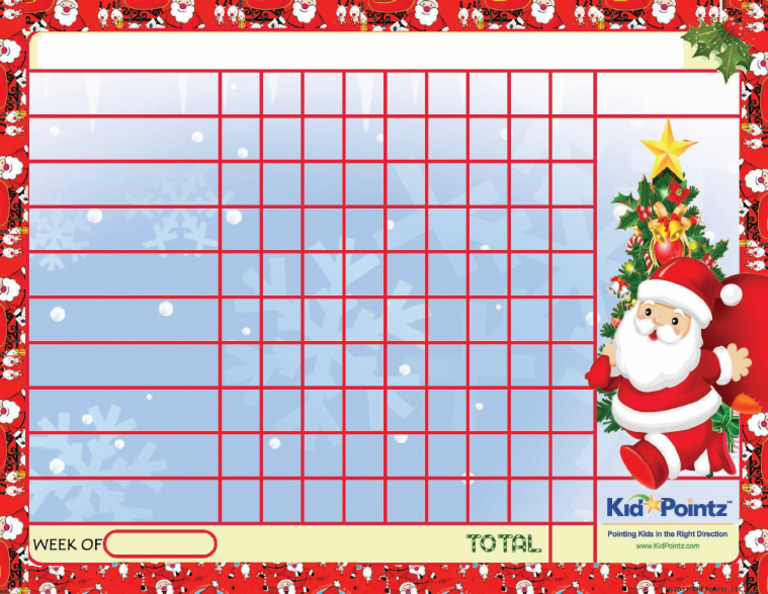 Behavior Chart Christmas 001 | PDF
