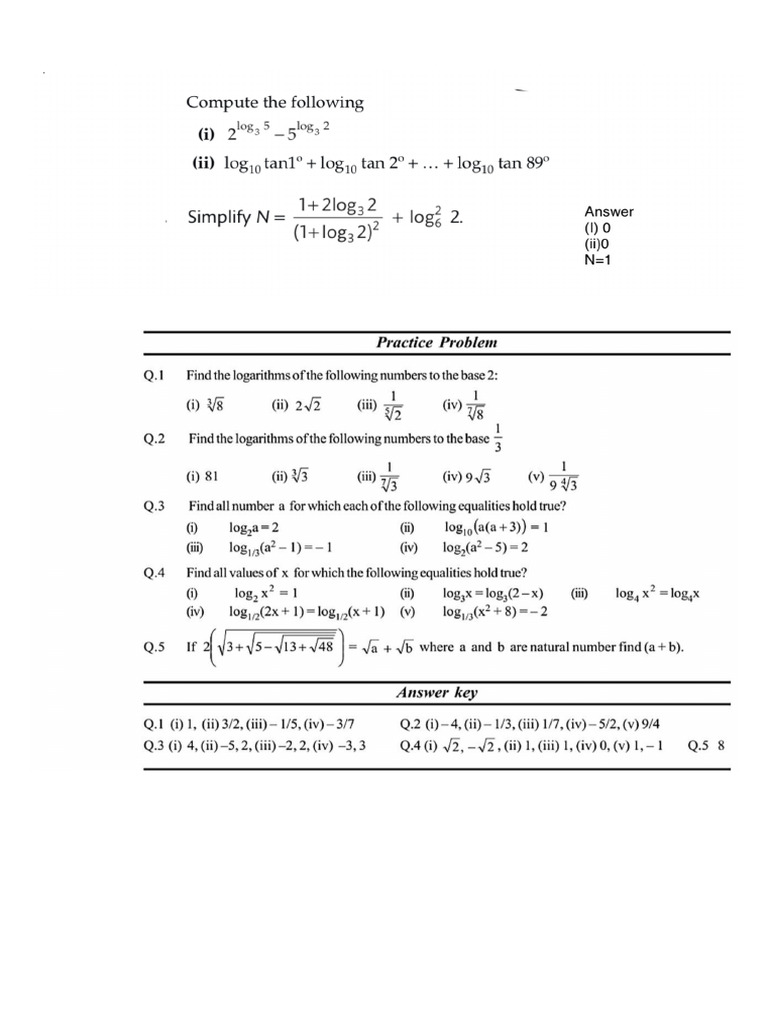 Logarithm | PDF