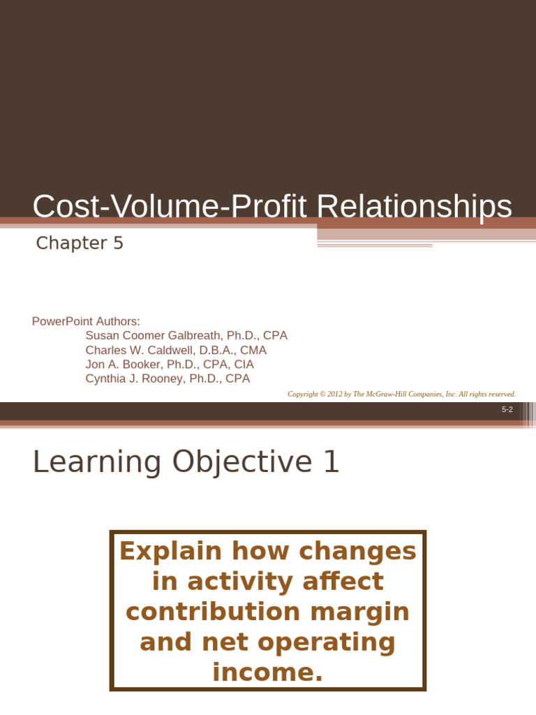 Chapter 5 CVP Analysis | PDF | Business Economics | Financial Accounting