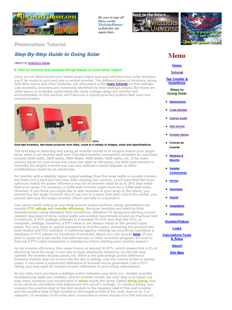 Step-By-Step Guide To Installing A Solar Photovoltaic System - Step 6 | PDF | Photovoltaic ...