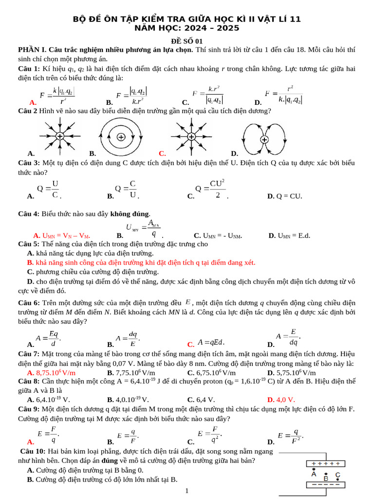 Thuvienhoclieu.com Bo 10 de Kiem Tra Giua HK2 Vat Li 11 Canh Dieu 24 25 | PDF