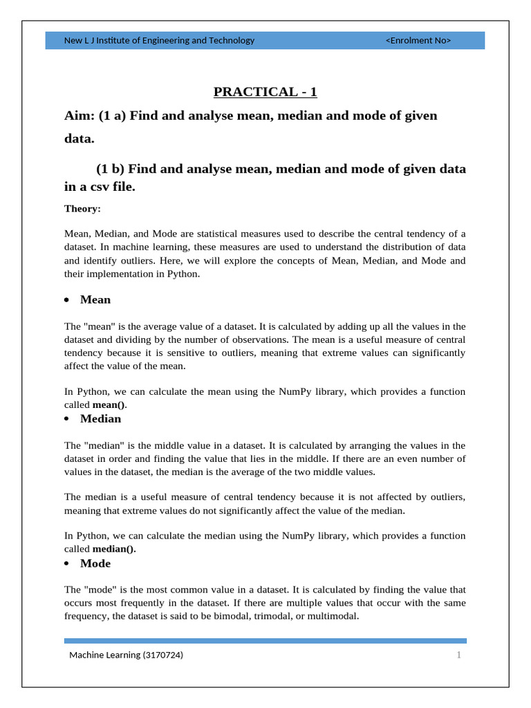 B Lab Manual Machine Learning SEM-7 CSE 2024 | PDF | Neuron | Logistic ...