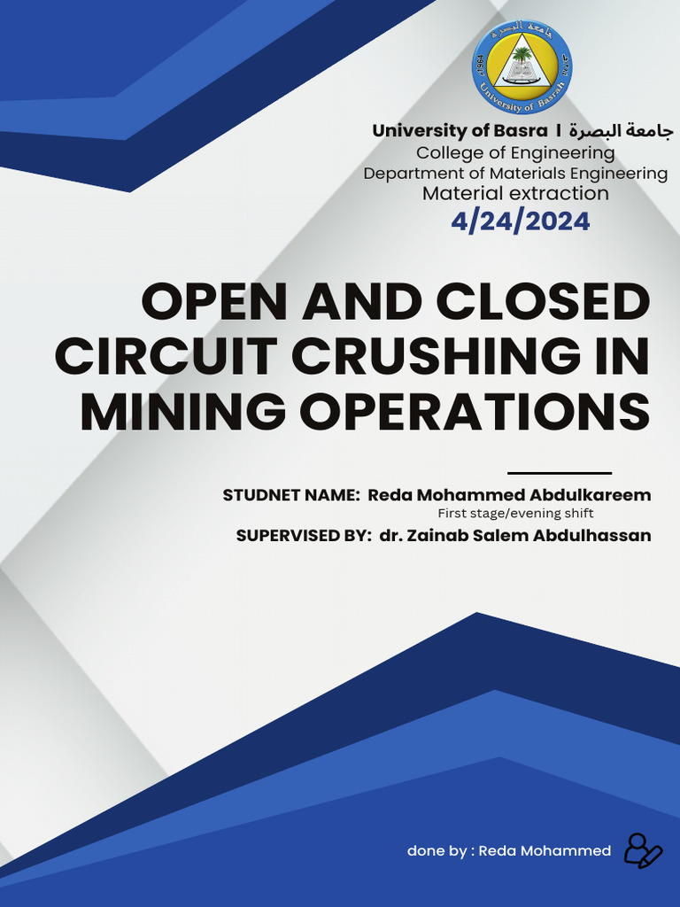 Open vs Closed Circuit Crushing in Mining | PDF | Energy Conservation ...