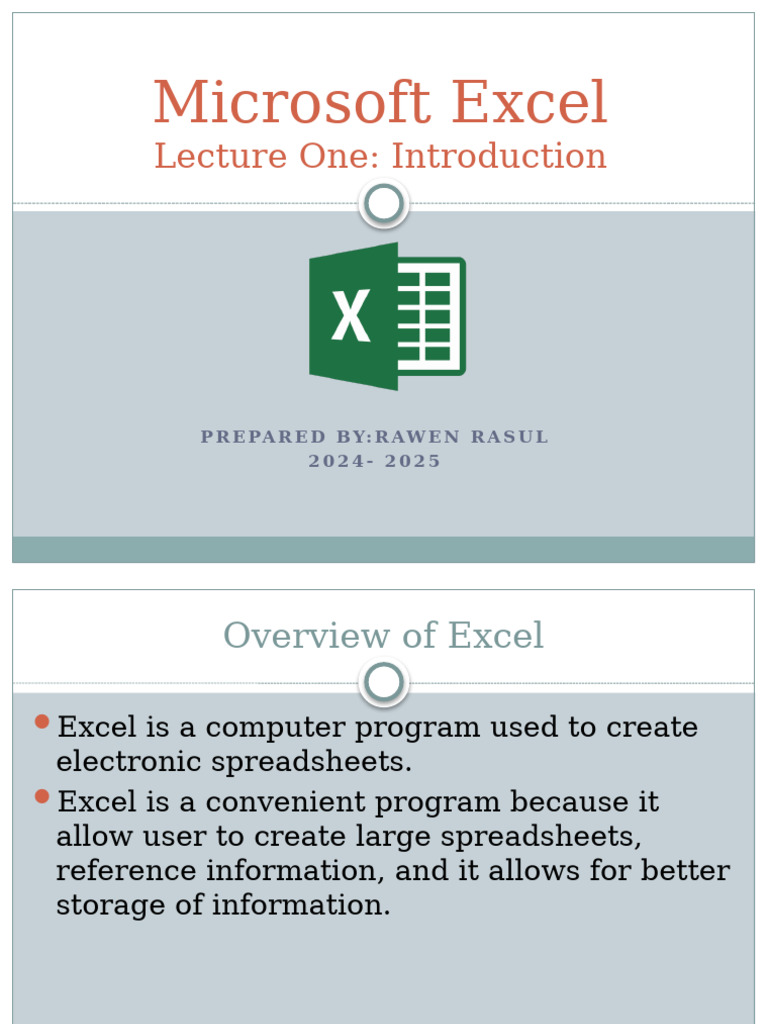 Introduction to Microsoft Excel Basics | PDF