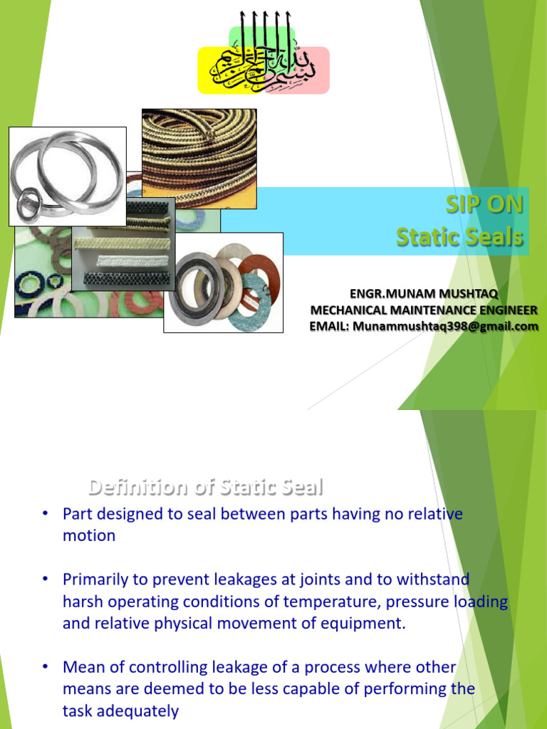 Static Seals Types and Use | PDF | Stainless Steel | Steel