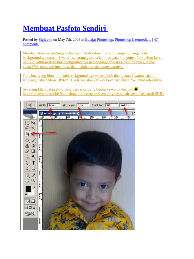 Cara Mudah Membuat Pasfoto di Photoshop | PDF