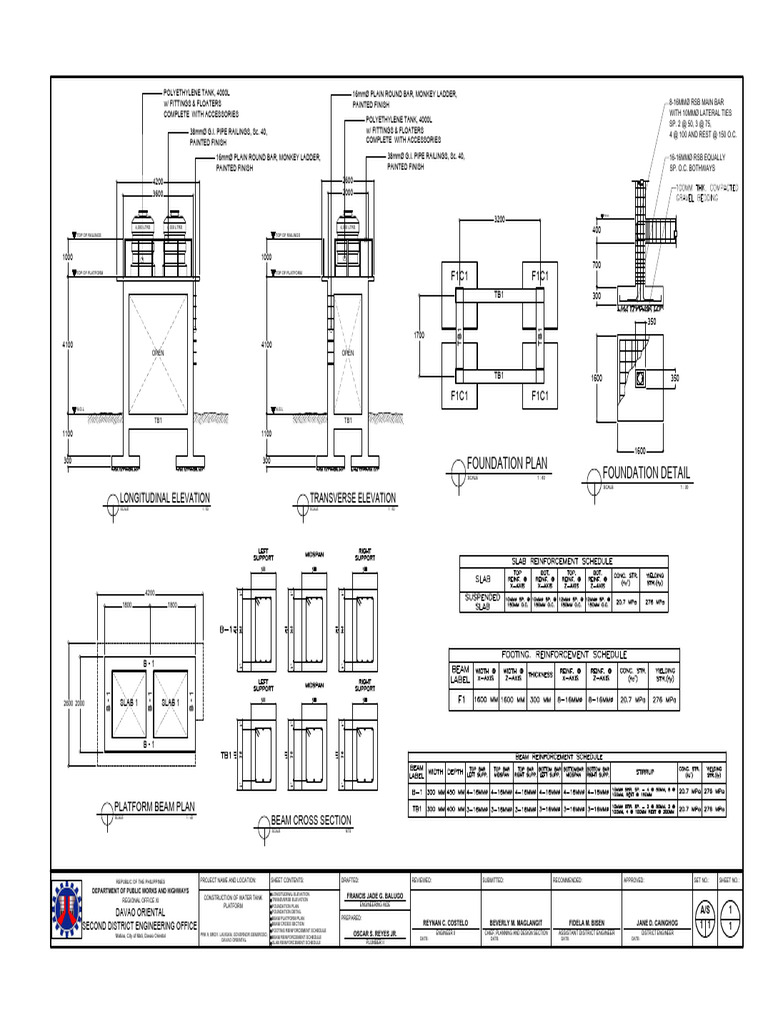 Water Tank and Standpipe Construction Plans | PDF | Building Technology ...
