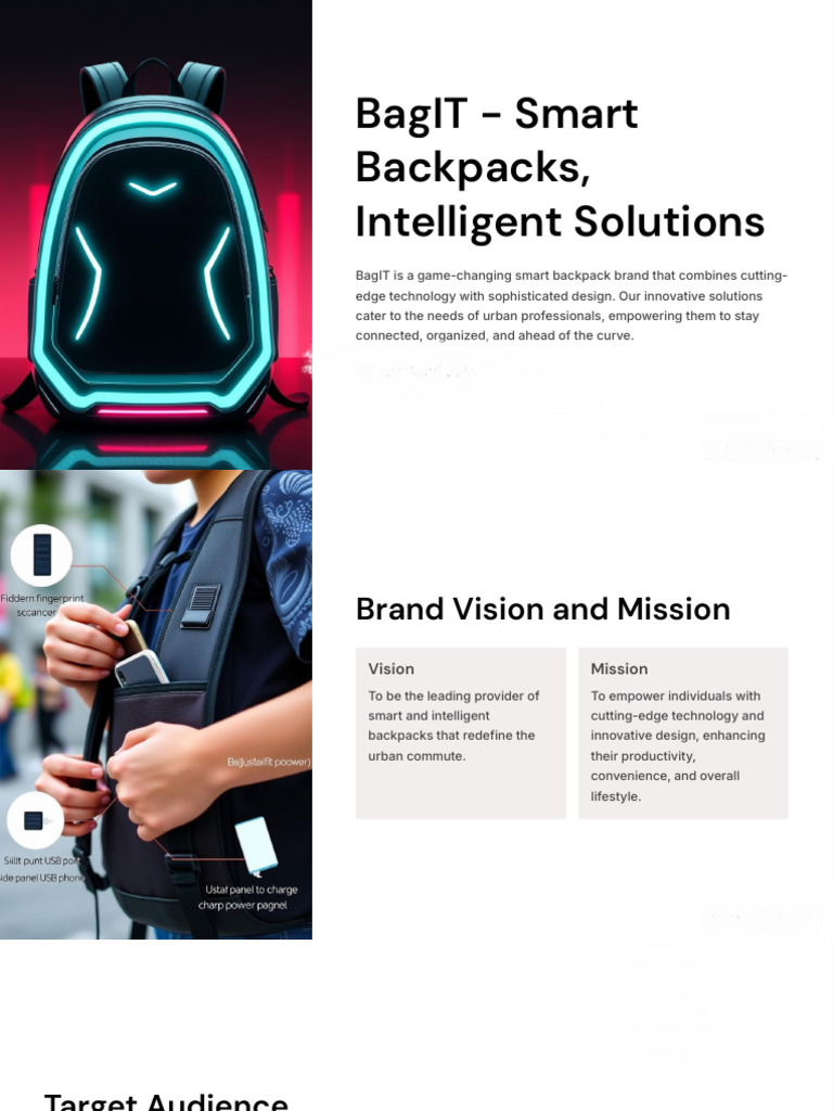 BagIT Smart Backpacks Intelligent Solutions | PDF | Advertising | Brand