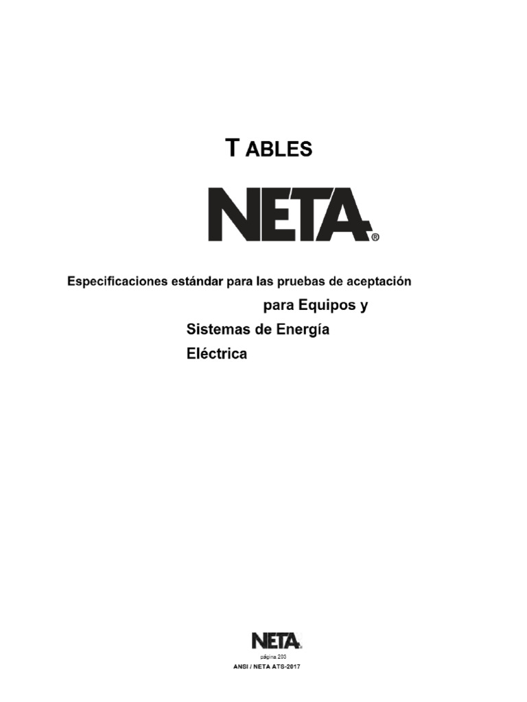TABLASANSI-NETA ATS-2017 - E.en - Es | PDF