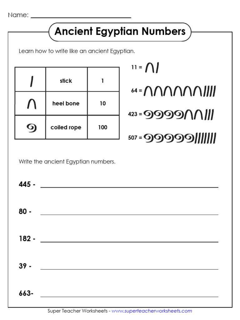 Egyptian Numbers | PDF