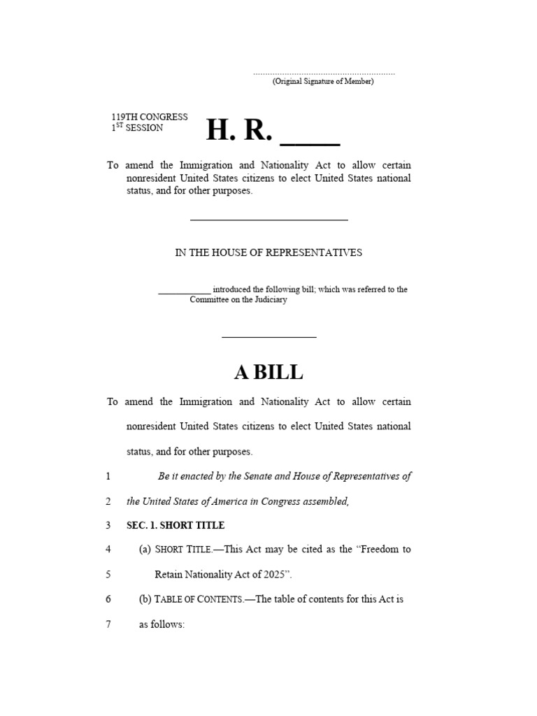 Freedom to Retain Nationality Act 2025 | PDF | Citizenship ...