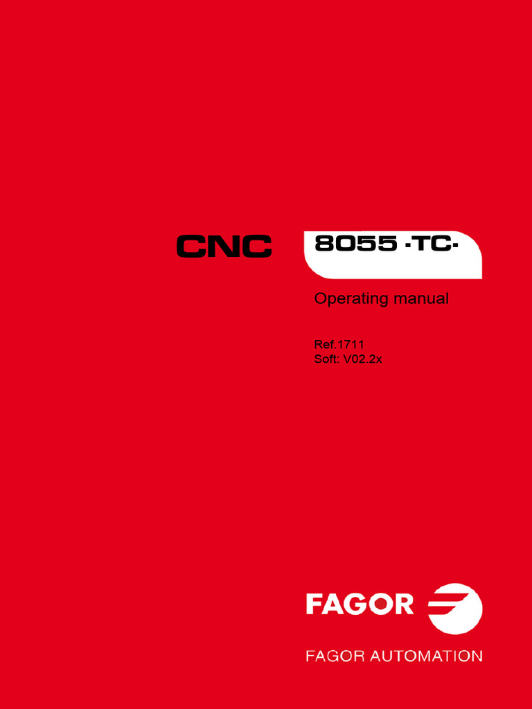 CNC 8055 TC Operating Manual | PDF | Power Supply | Numerical Control