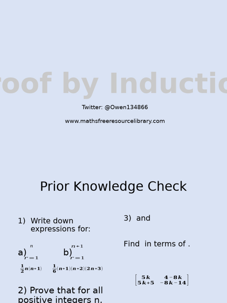 8 Proof By Induction Pdf Mathematical Proof Summation