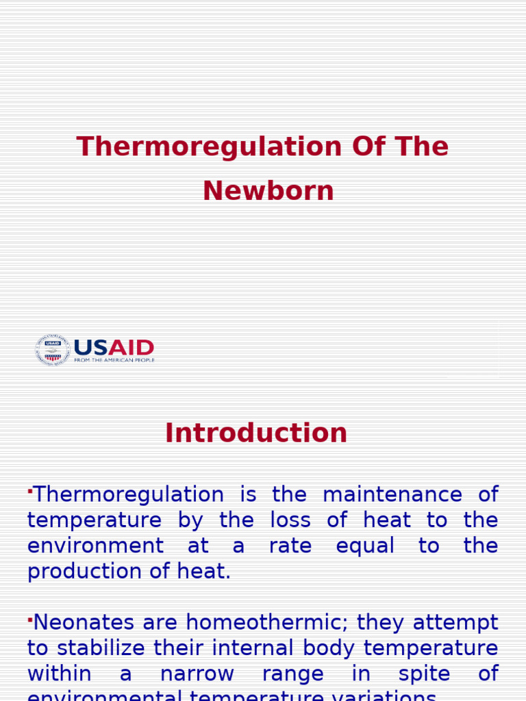 Thermoregulation of the Newborn | PDF | Thermoregulation | Heat Transfer