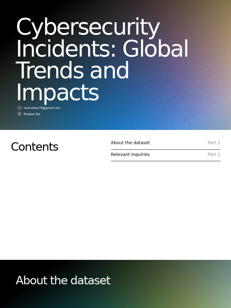 Cybersecurity Incidents - Global Trends and Impacts | PDF | Computer ...