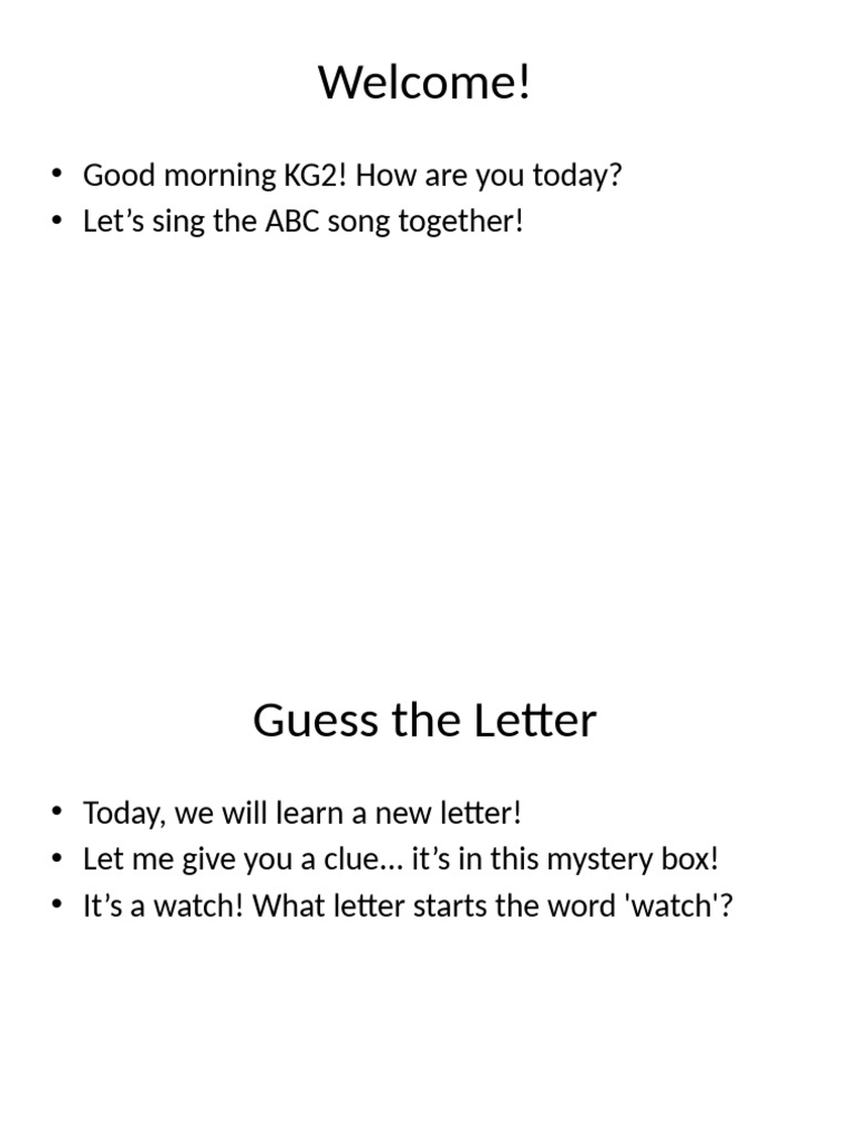 KG2 Letter W Learning Activities | PDF