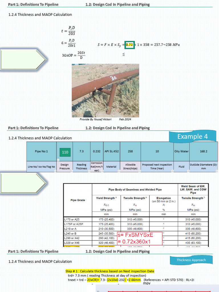 Calculation Based On ASME B31.4 | PDF | Pipe (Fluid Conveyance) | Continuum Mechanics