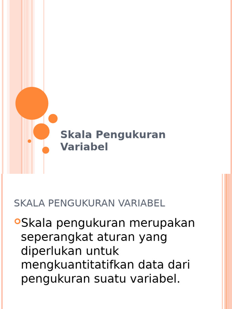 Skala Pengukuran Variabel | PDF