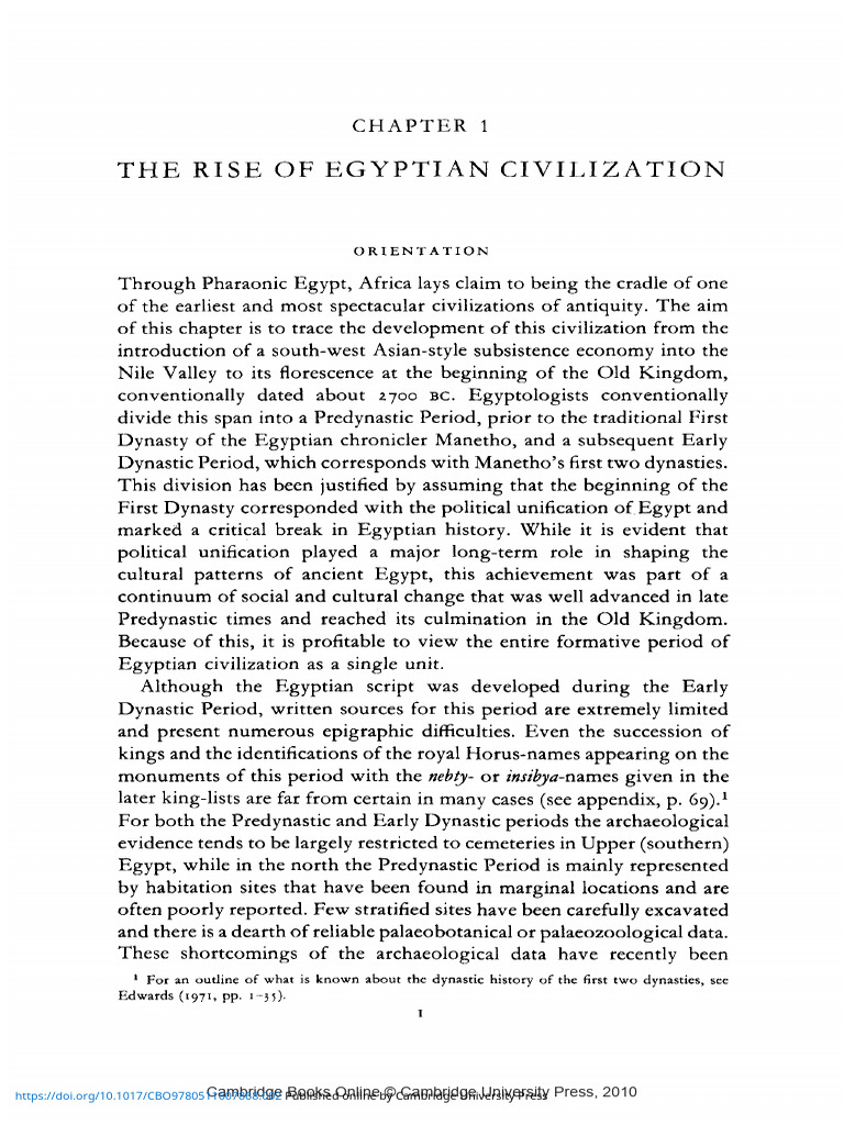05.0 PP 1 70 The Rise of Egyptian Civilization | PDF