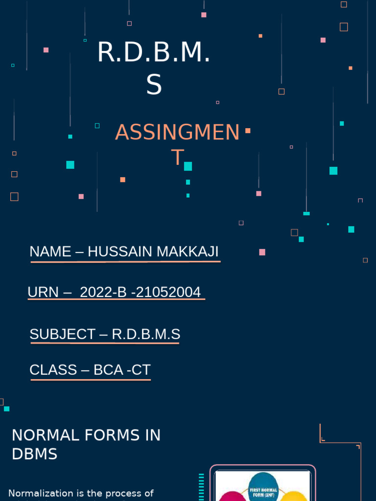 R.D.B.M.S Project 1 | PDF