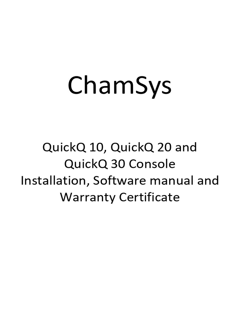 Chamsys Quickq20 Manuel | PDF | Computer Terminal | Window (Computing)