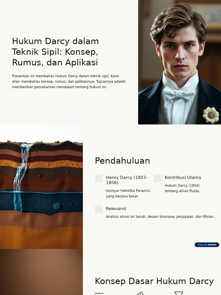 Hukum Darcy Dalam Teknik Sipil Konsep Rumus Dan Aplikasi | PDF