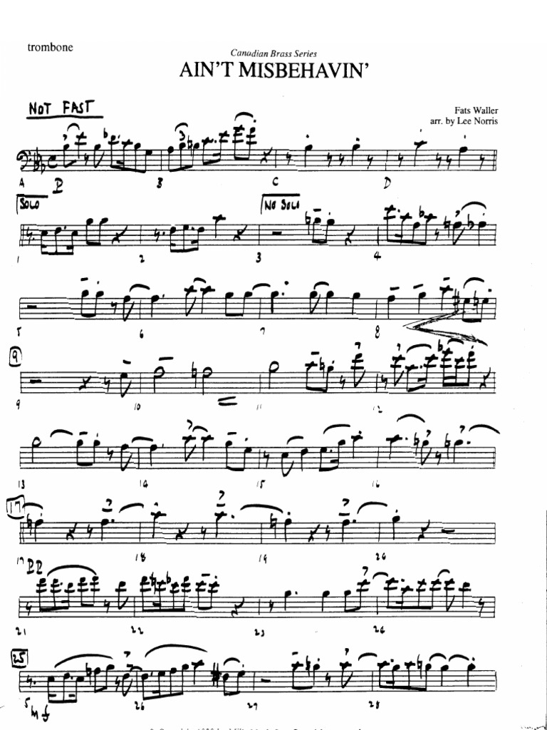 Aint Misbehavin - Bone | PDF