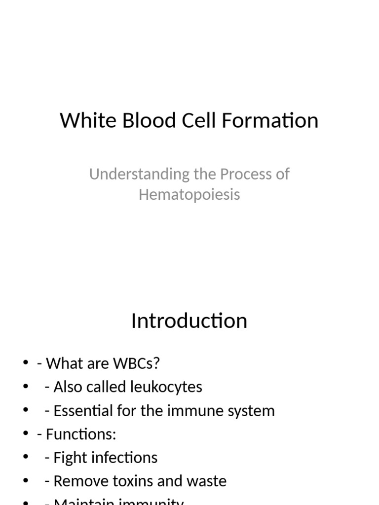 WBC Formation Presentation | PDF