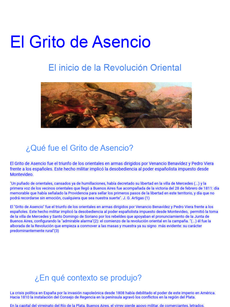 El Grito de Asencio | PDF | Imperio español | América del Sur