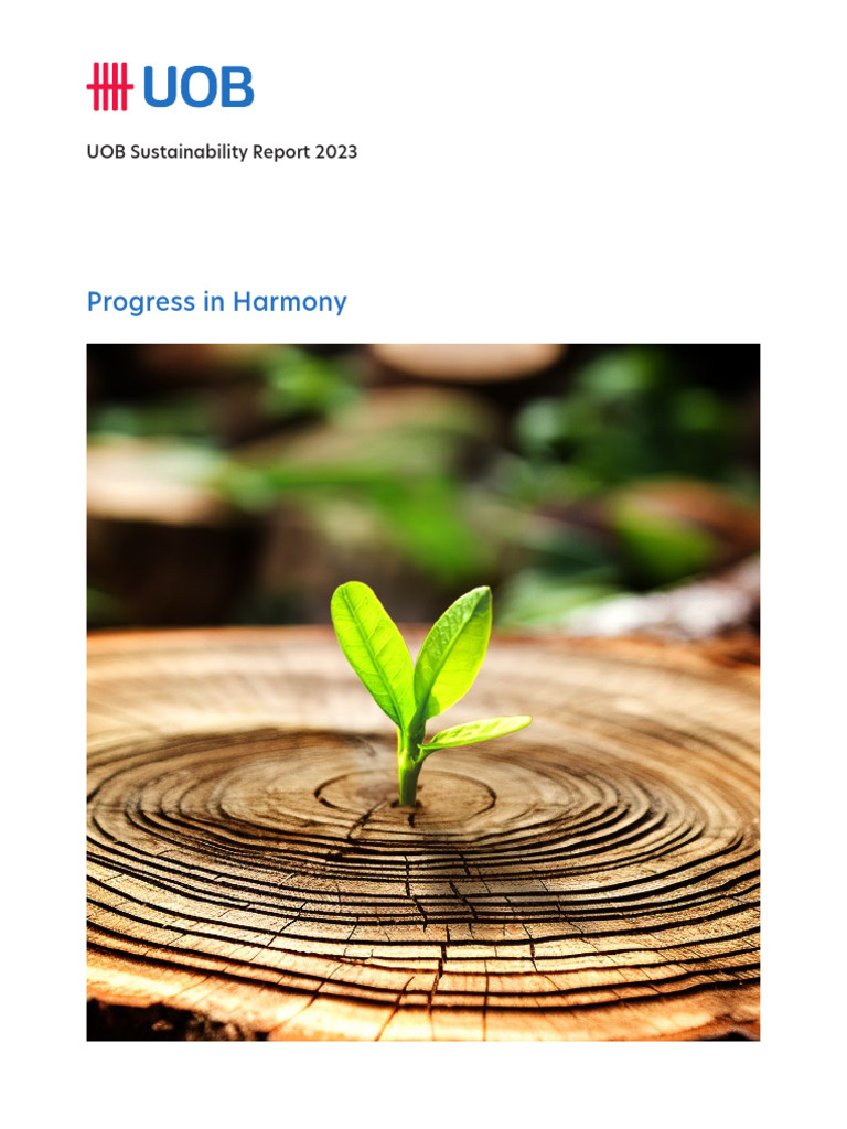 Uob Sustainability Report 2023 | PDF | Sustainability | Climate Change Mitigation