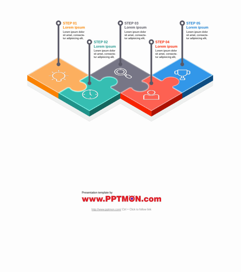 5 Steps Diagram&Charts Free Powerpoint Templates | PDF