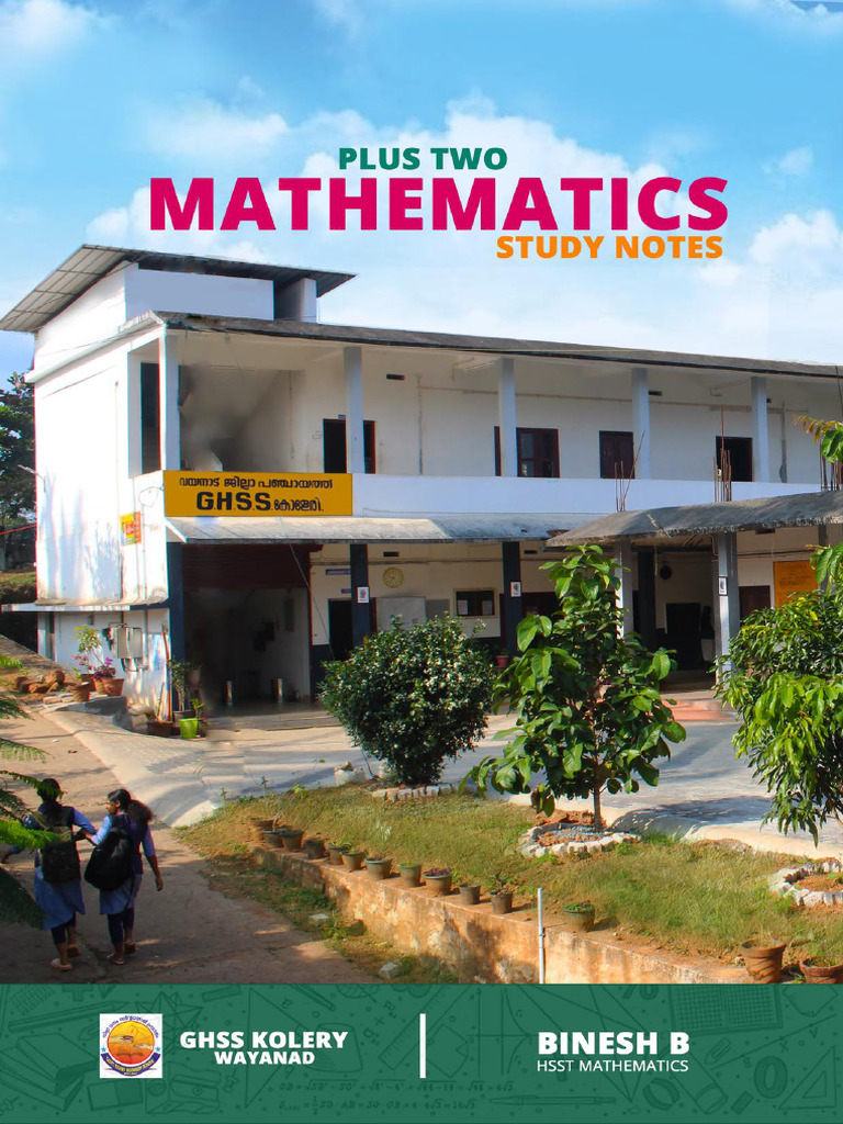 Plus Two Mathematics: Functions & Relations | PDF | Matrix (Mathematics ...
