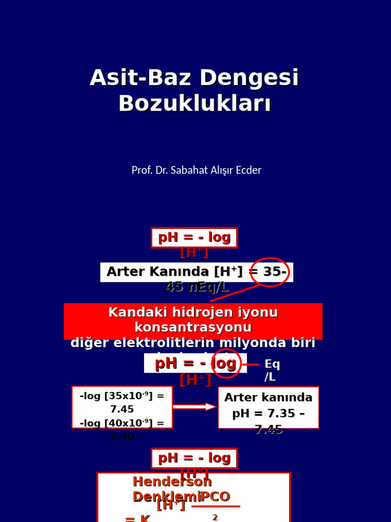 Asit-Baz Dengesi Bozuklukları SABAHAT | PDF