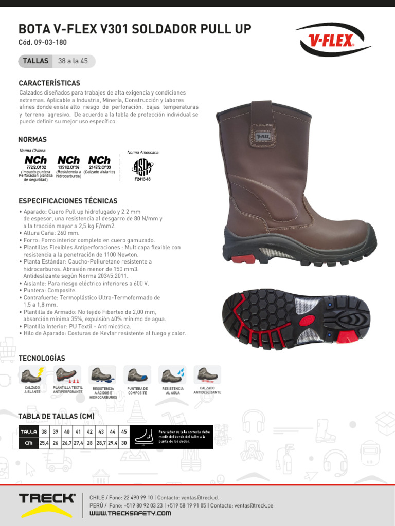 Ficha Tecnica Bota de Seguridad | PDF