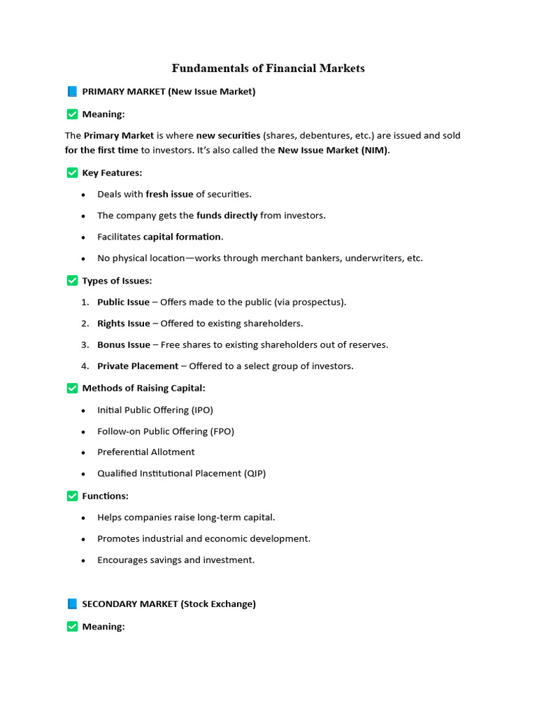Fundamentals of Financial Markets | PDF | Repurchase Agreement | Stocks