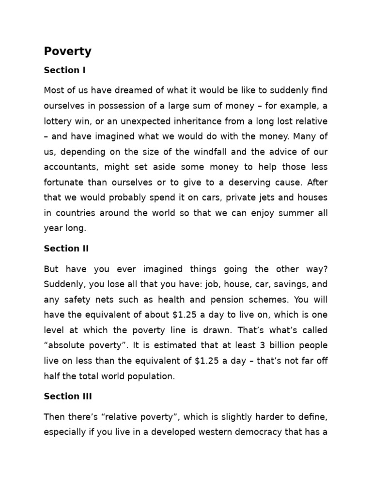 Reading Practice-Poverty | PDF | Poverty | Poverty & Homelessness