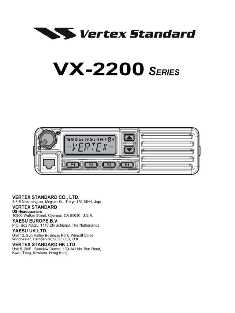 Manual de Operação do Rádio VX-2200 | PDF | Rádio | Armazenamento de ...