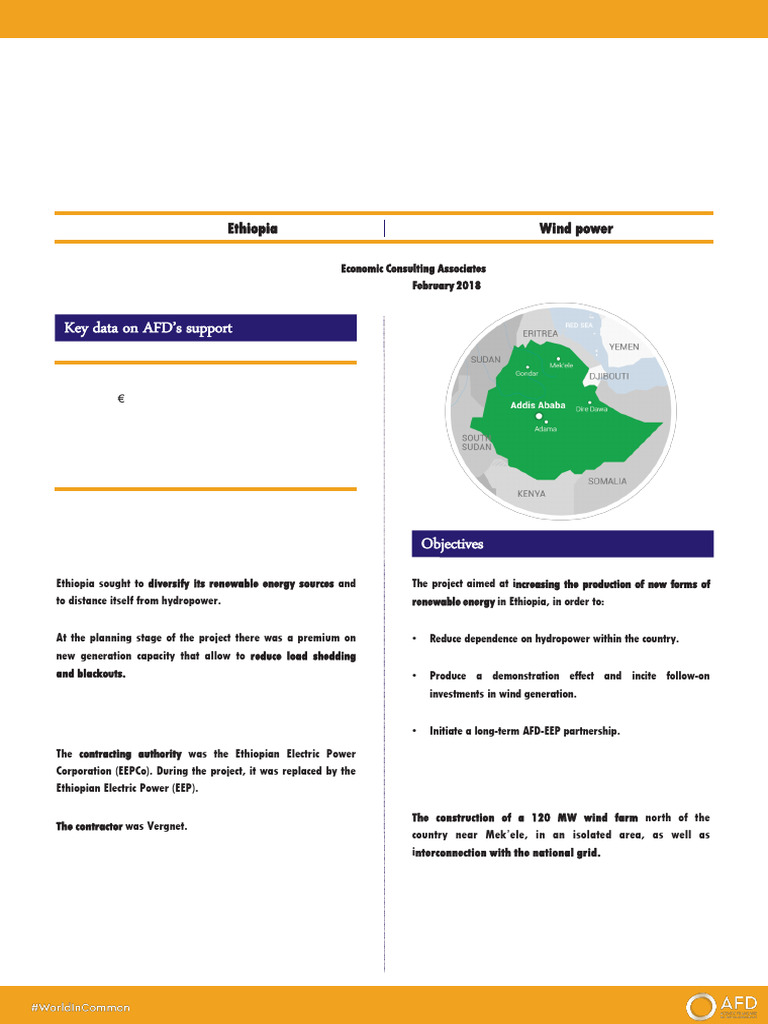Ethiopia's Ashegoda Wind Farm Evaluation | PDF | Wind Power | Wind Farm