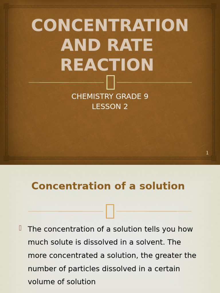Rate of Reaction & Concentration 2 | PDF | Reaction Rate | Chemical Reactions