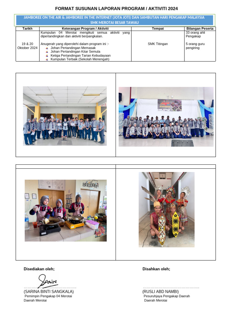 LAPORAN JOTA JOTI 2024 | PDF