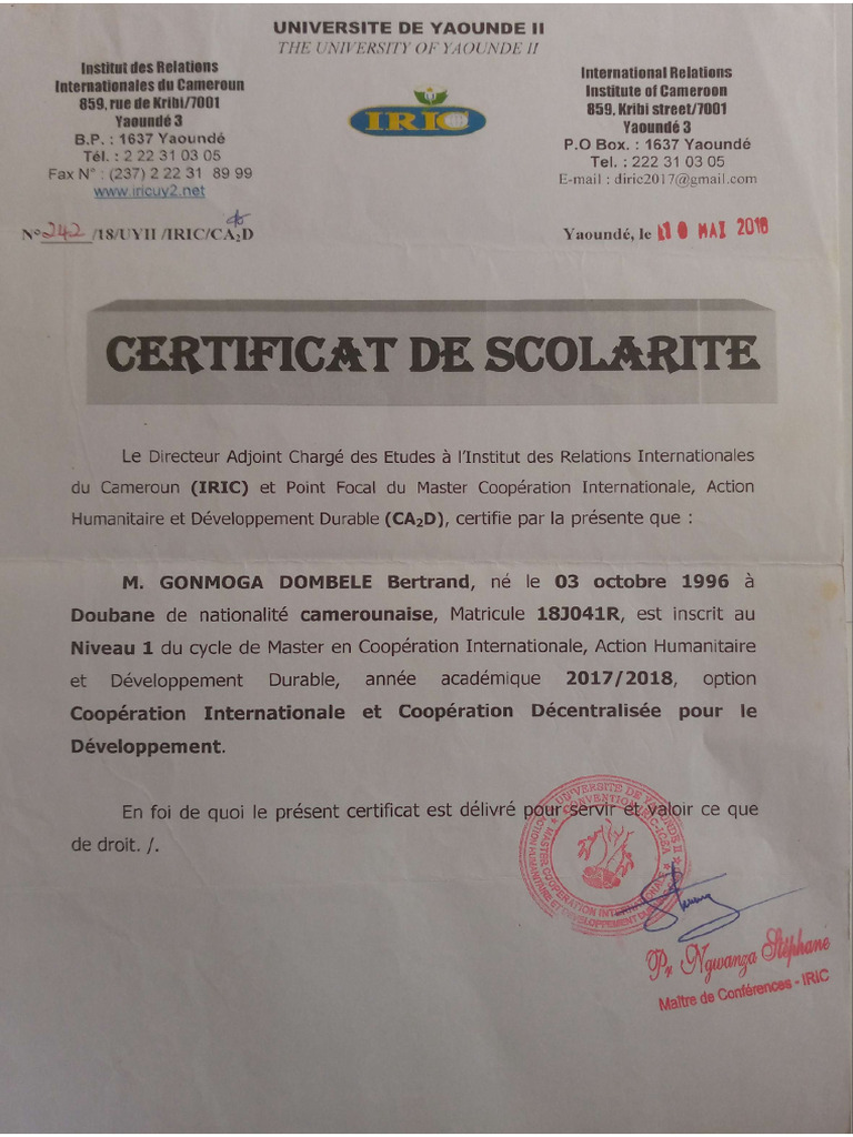 Cert. 1 Master | PDF